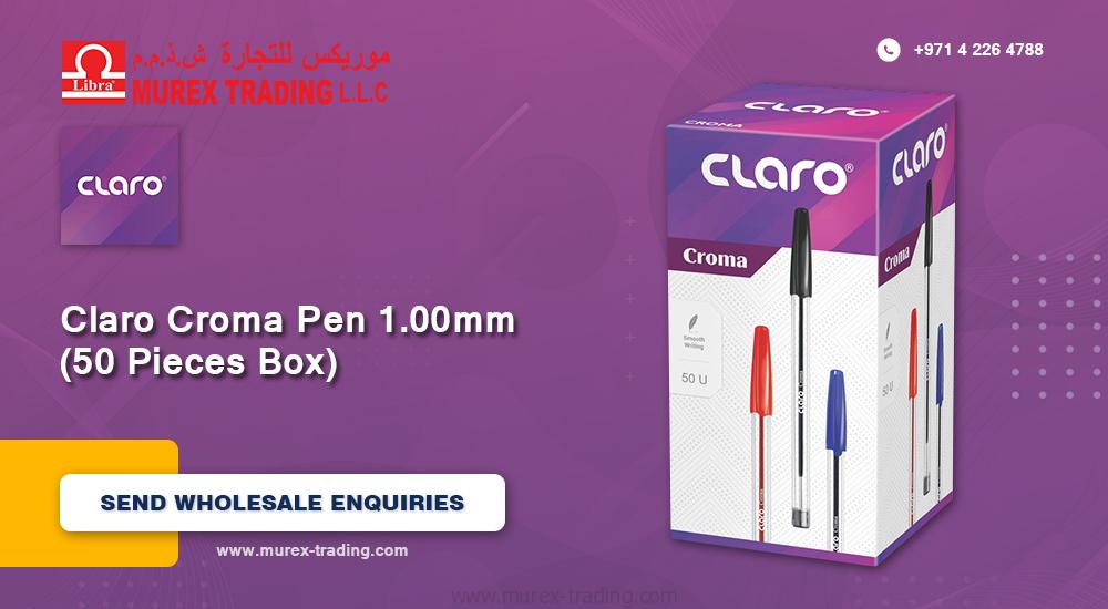 Claro Croma Pen 1.00mm - (50 Pieces Box) - Murex General Trading LLC