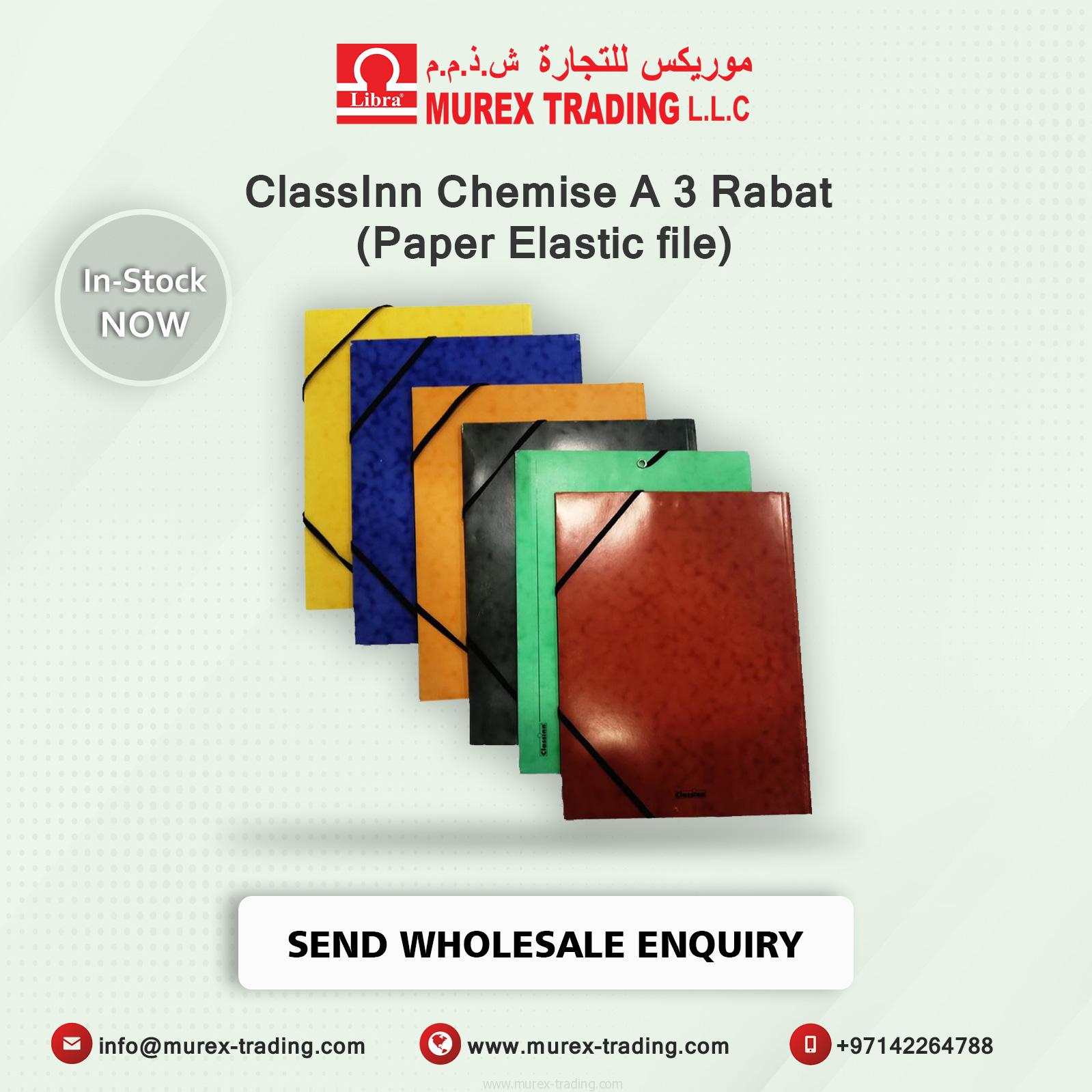ClassInn Chemise A 3 Rabat (Paper Elastic file) - Murex General Trading LLC