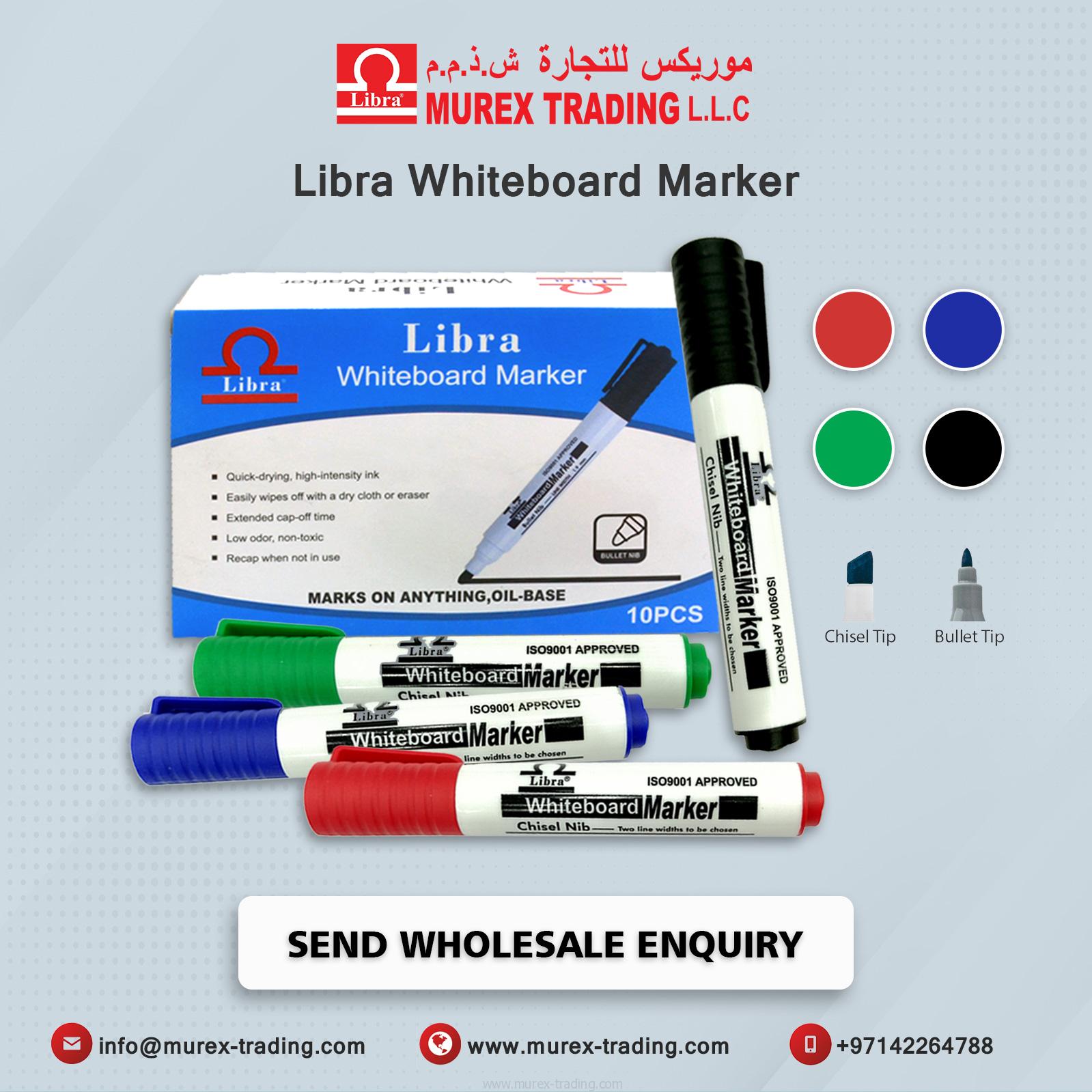 Libra Whiteboard Marker (10 Piece Per Pack) - Murex General Trading LLC