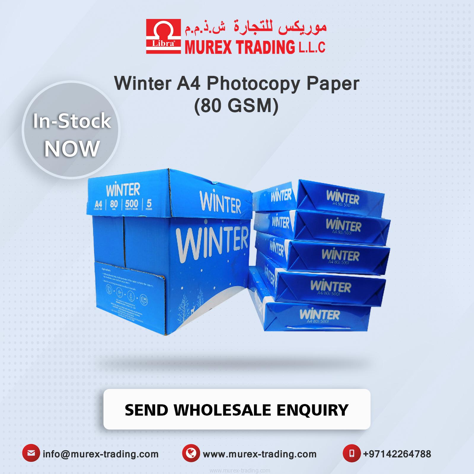 Winter A4 Photocopy Paper - 80GSM - Murex General Trading LLC